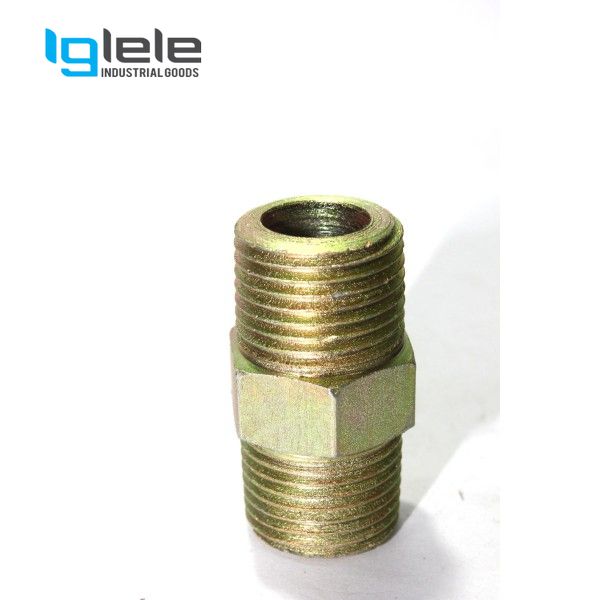 MS NPT Double Nipple Hydraulic Hose Hex Adapter Connector Male - iglele