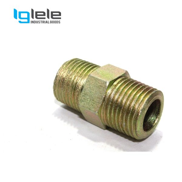 MS NPT Double Nipple Hydraulic Hose Hex Adapter Connector Male - iglele