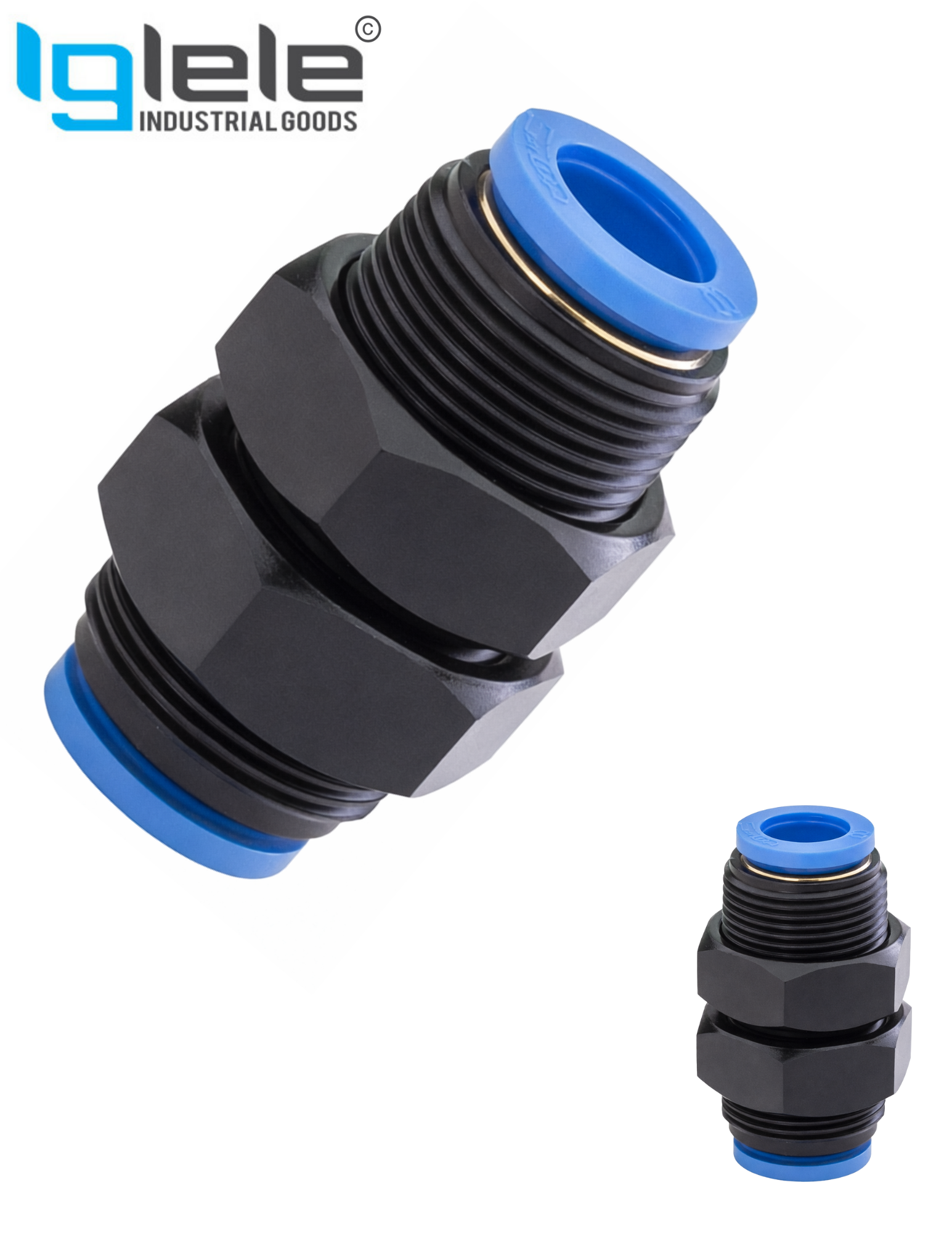 Janatics PU Bulkhead Union Connector – Push-in Type - Buy Industrial ...